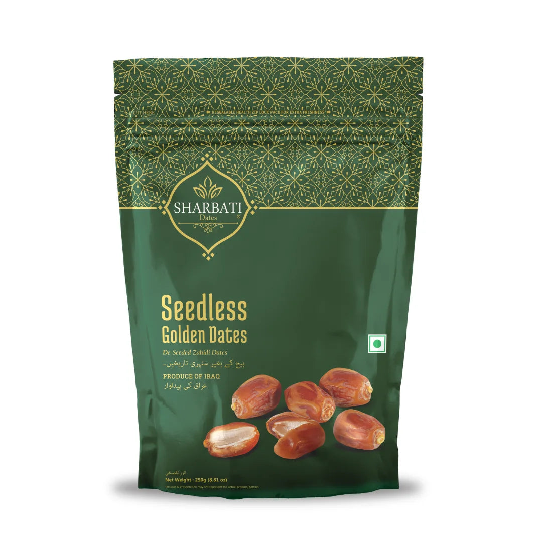 Seedless Golden Dates 250g – Handpicked & Hygienically Packed by TBJ ...